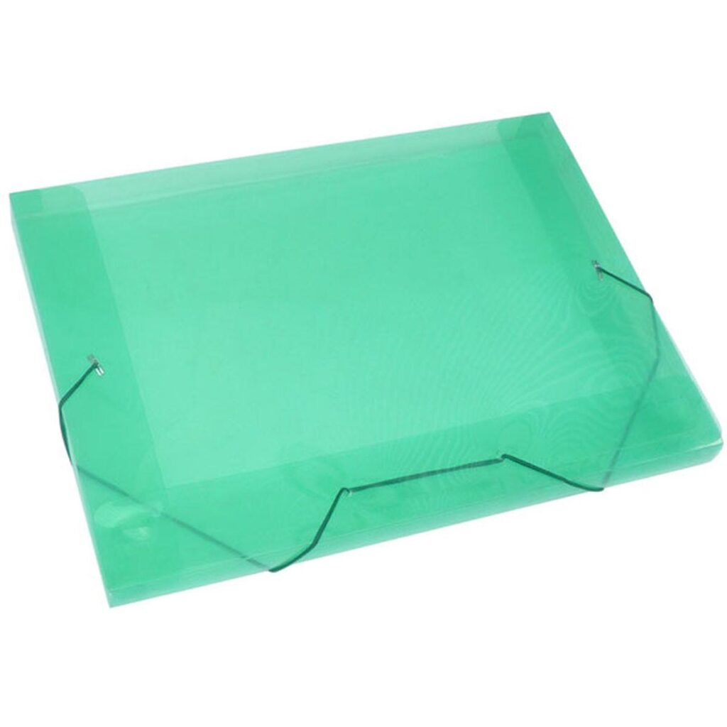 PASTA COM ELÁSTICO (PLÁSTICA) OFICIO 20MM VERDE – – HM2 Papelaria Bauru