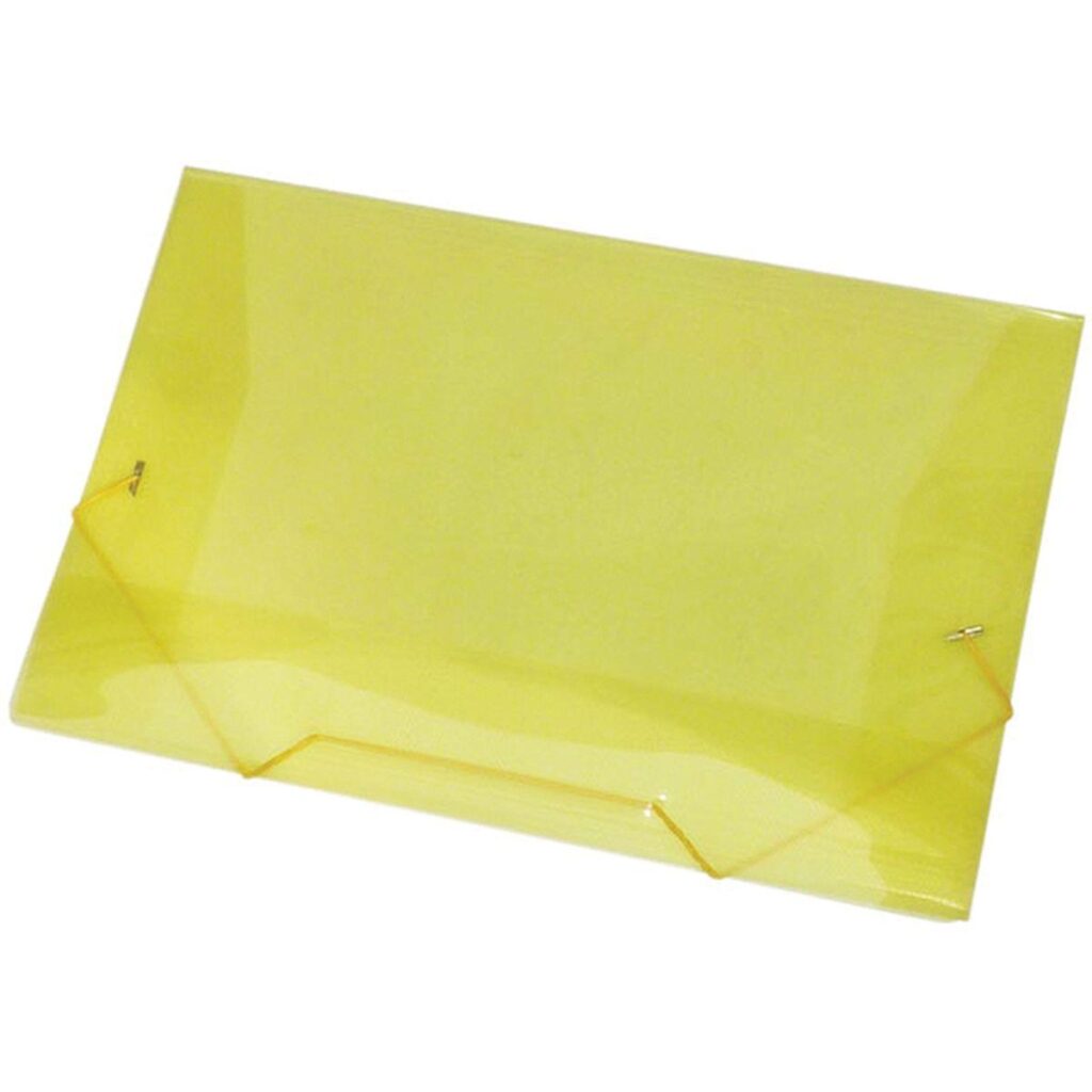 PASTA COM ELÁSTICO (PLÁSTICA) OFICIO AMARELA – A – HM2 Papelaria Bauru