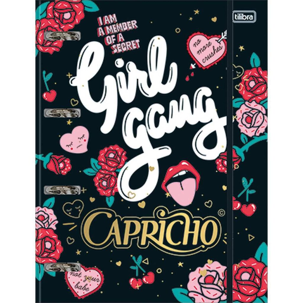 FICHÁRIO CARTONADO CAPRICHO – GIRL GANG 80FLS COM – HM2 Papelaria Bauru